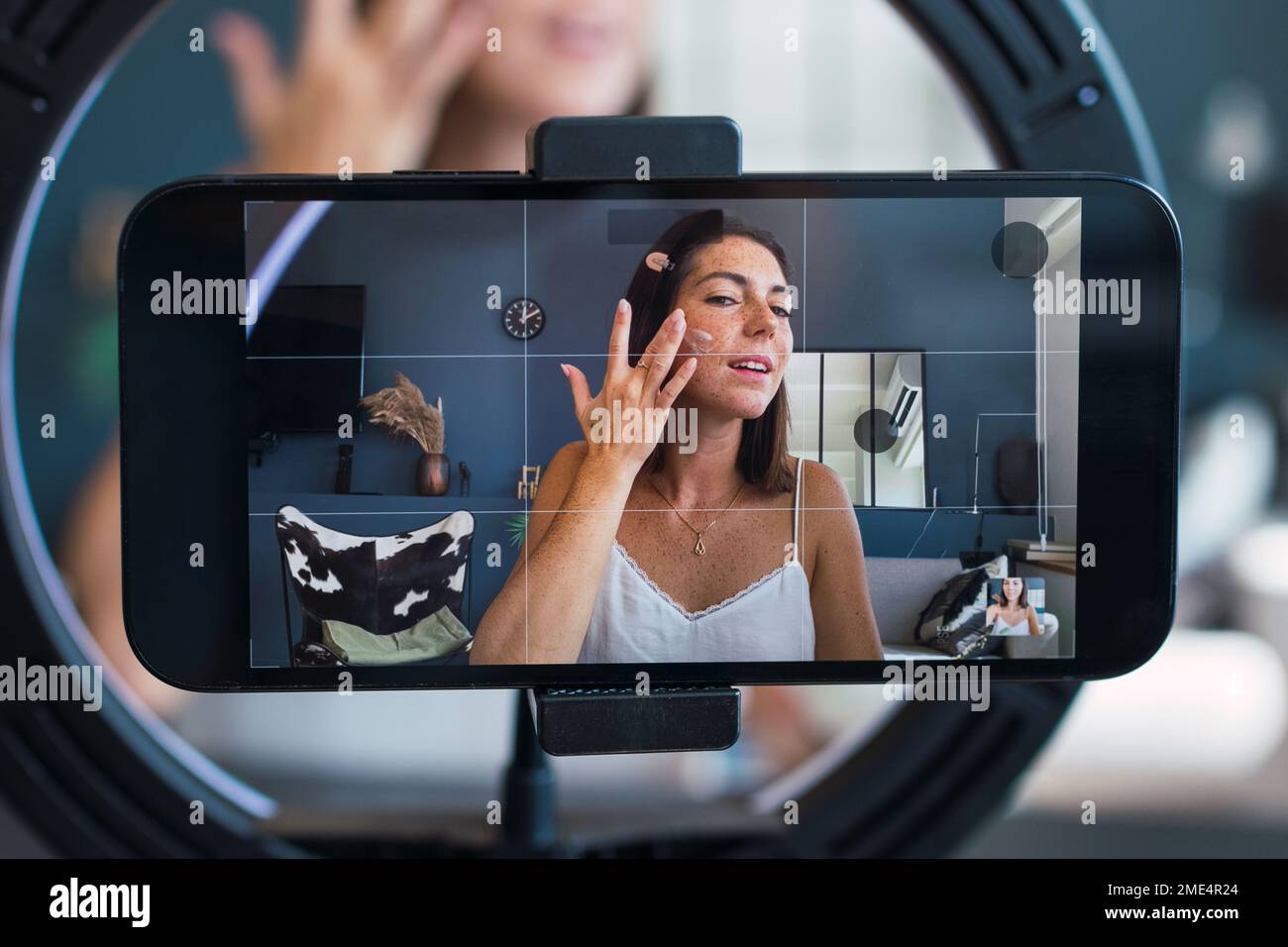 Young woman seen applying hi-res stock photography and images - Alamy