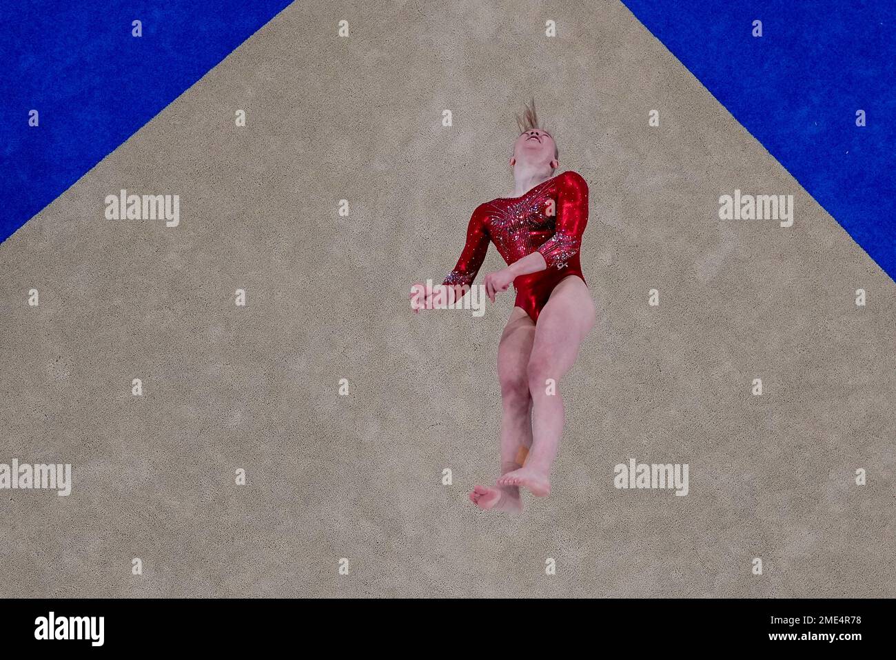 Jade Carey, of United States, performs on the floor exercise during ...
