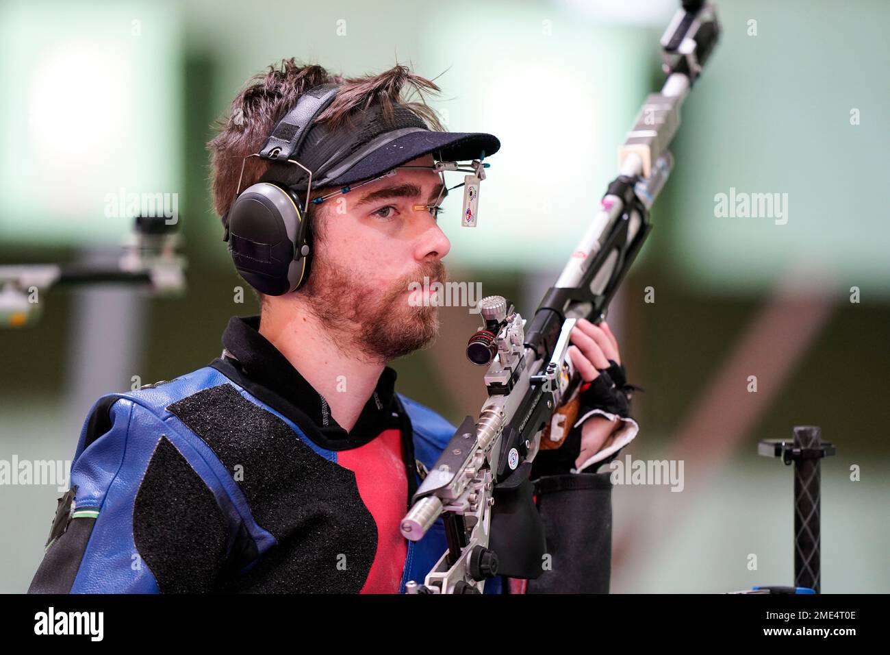 Lucas Kozeniesky, of the United States, competes in the men's 10-meter ...