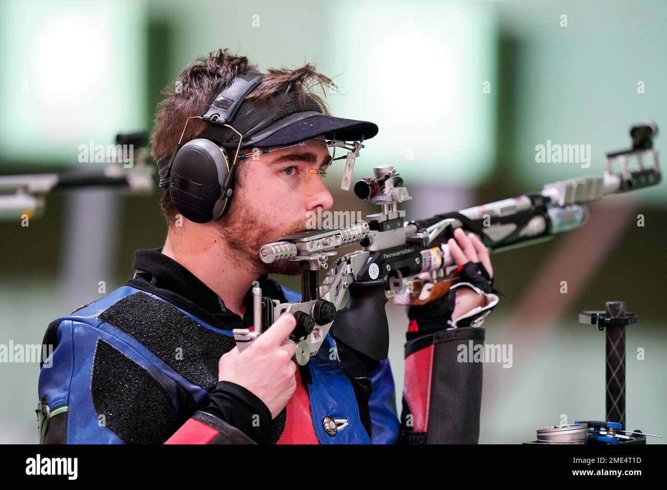 Lucas Kozeniesky, of the United States, competes in the men's 10-meter ...