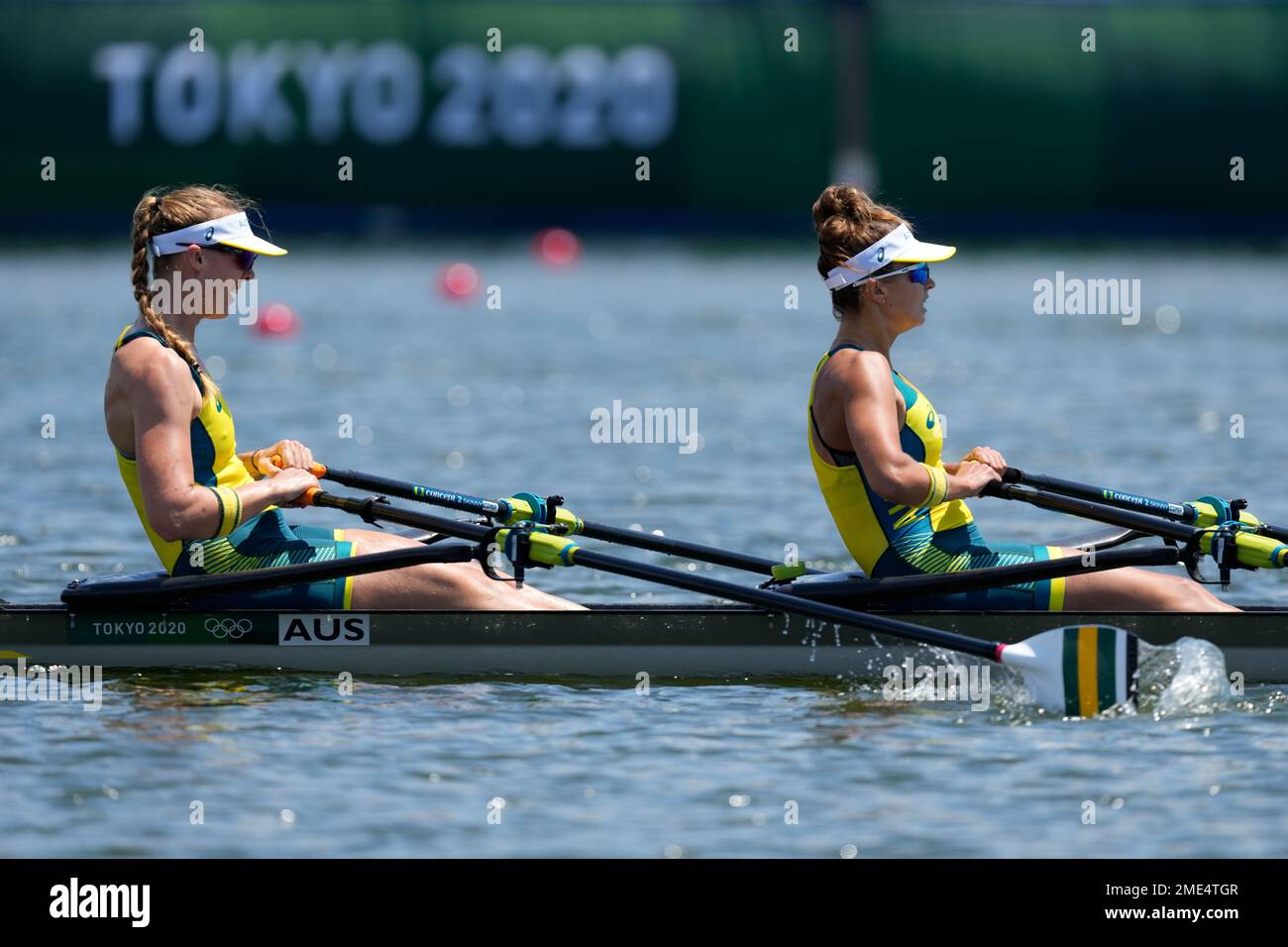 Tara Rigney and Amanda Bateman, of Australia, compete in the women's ...