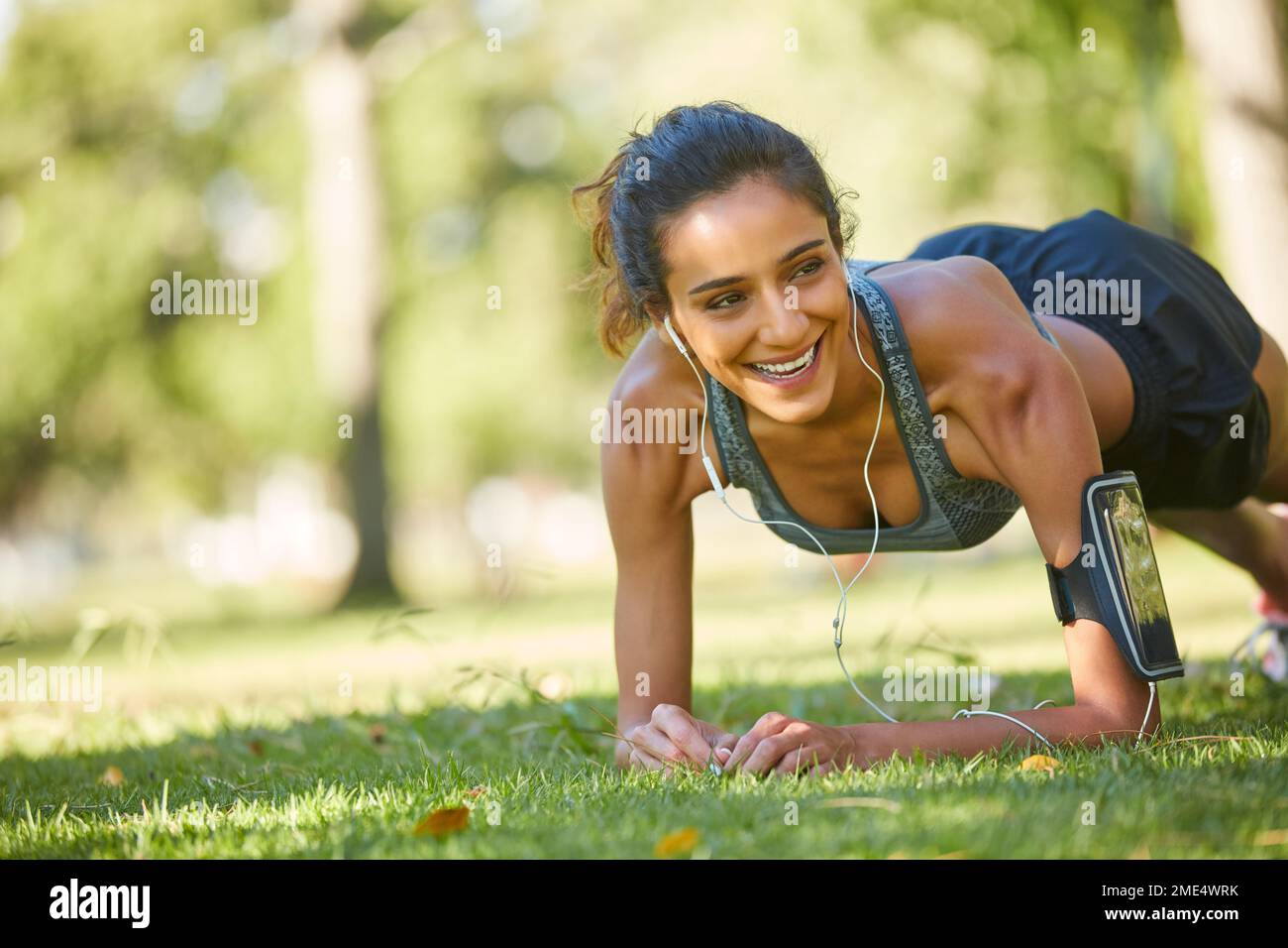 I believe that exercise makes life better. a beautiful young woman ...