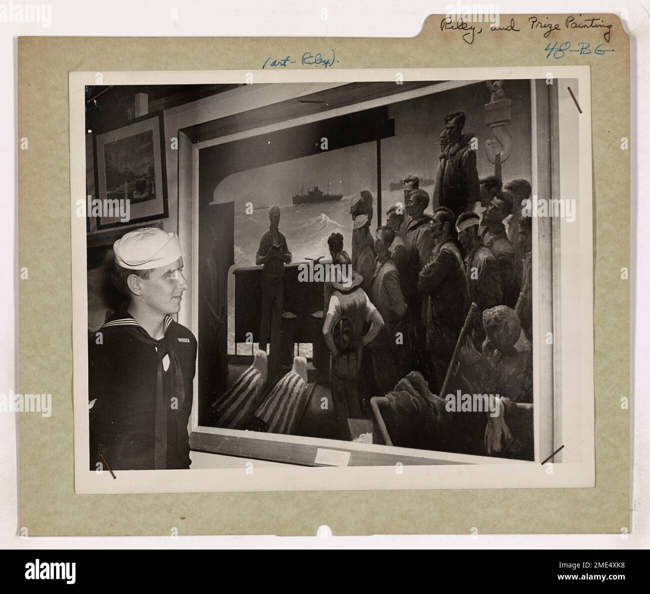 Coast Guard Combat Artist Ken Riley's painting, titled 'For Thine is ...