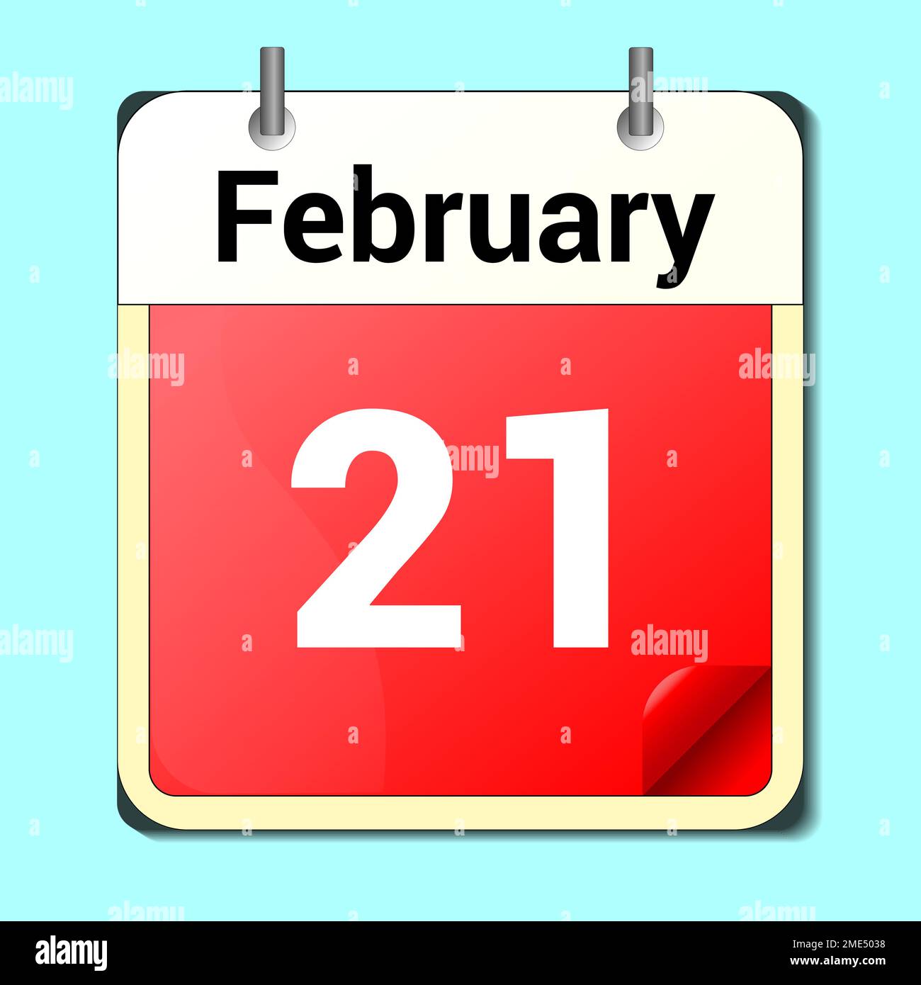 day on the calendar, vector image format, February 21 Stock Vector ...