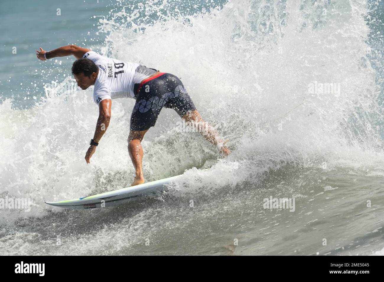 France's Michel Bourez competes during the first round of the men's ...