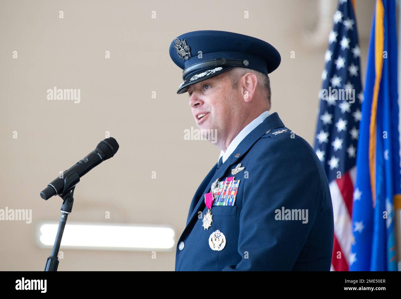U.S. Air Force Col. Corey Simmons, outgoing 60th Air Mobility Wing ...