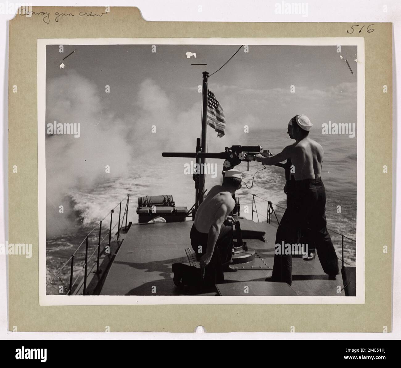 Convoy Gun Crew. This image depicts Coast Guardsmen manning the cutter ...
