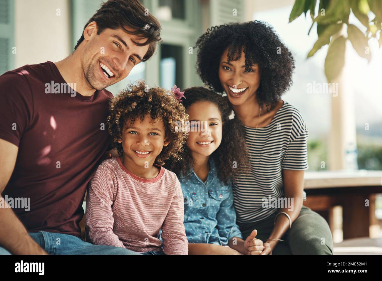 Our little family is full of love and happiness. Portrait of a ...