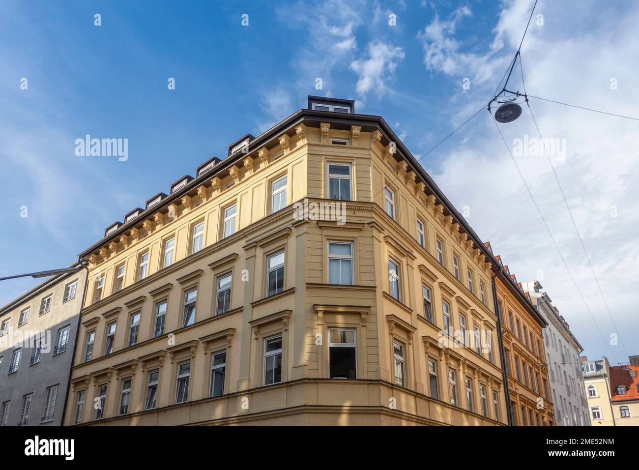 Germany, Bavaria, Munich, Corner of apartment building Stock Photo - Alamy