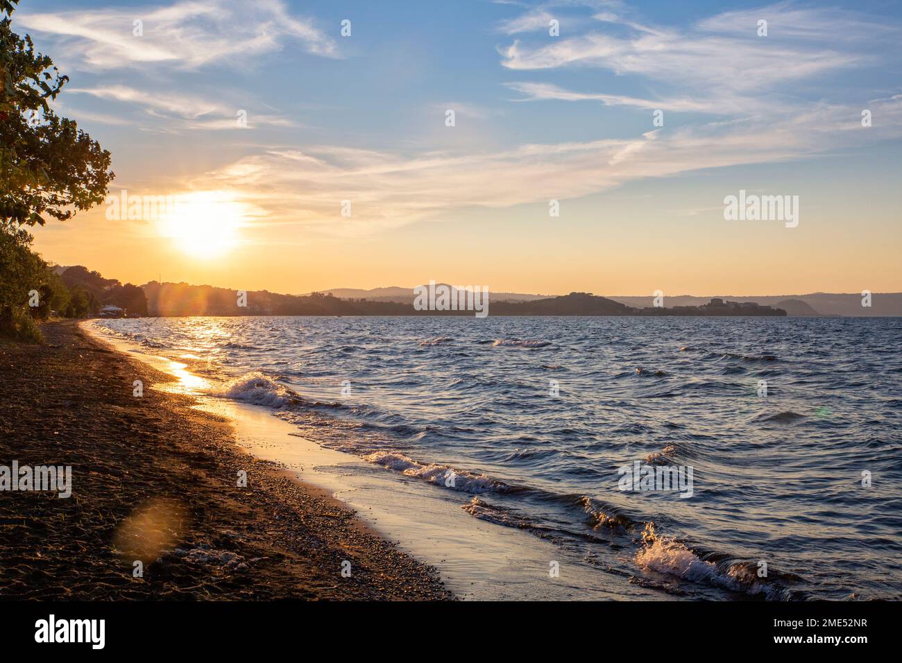 Shore lake bolsena sunset hi-res stock photography and images - Alamy