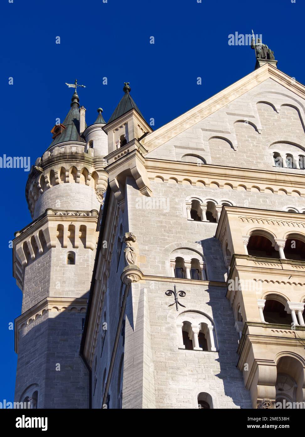 Neuschwanstein castle view in daylight Stock Photo - Alamy