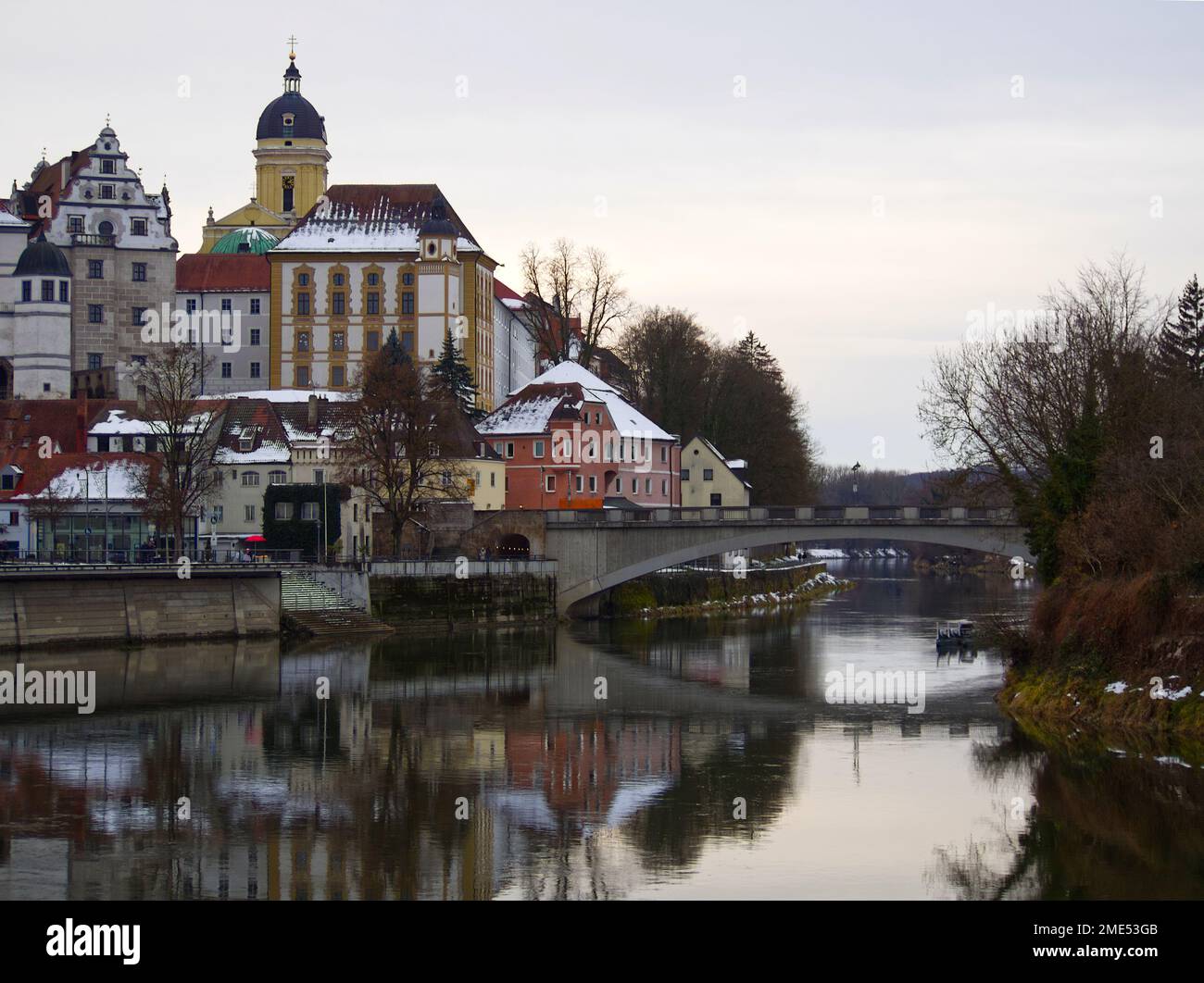 Bavarian riverside architectural landscape, Germany Stock Photo - Alamy