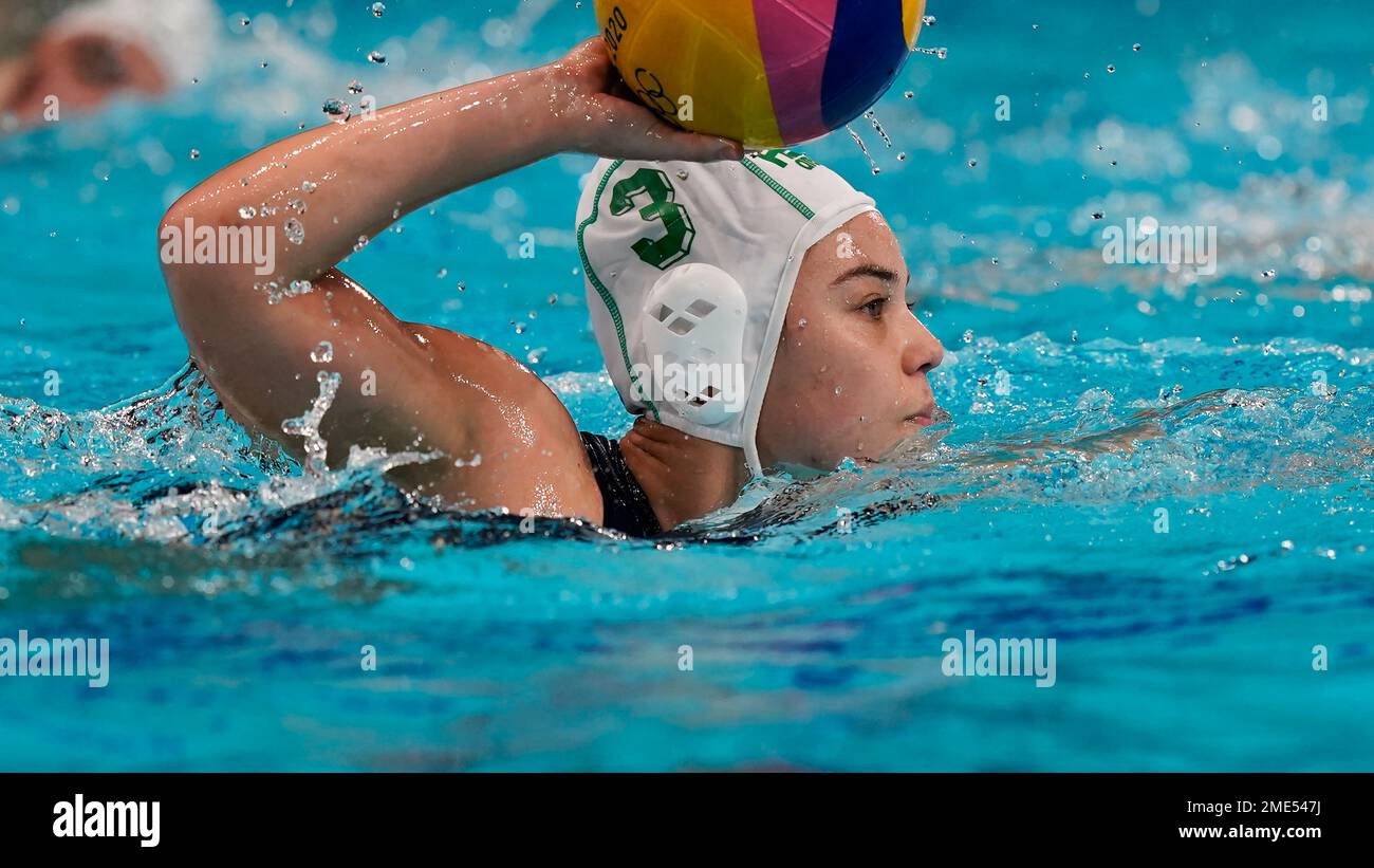 South Africa's Georgia Moir plays against Spain during a preliminary ...