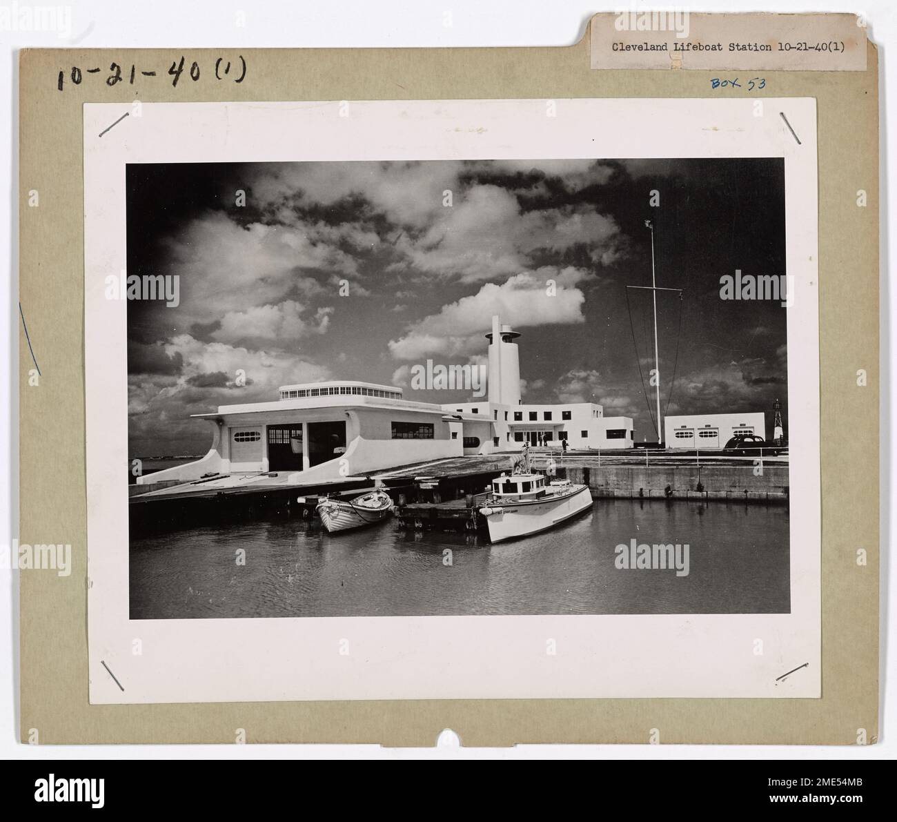 This image depicts the Cleveland Lifeboat Station, Ohio, with Coast ...