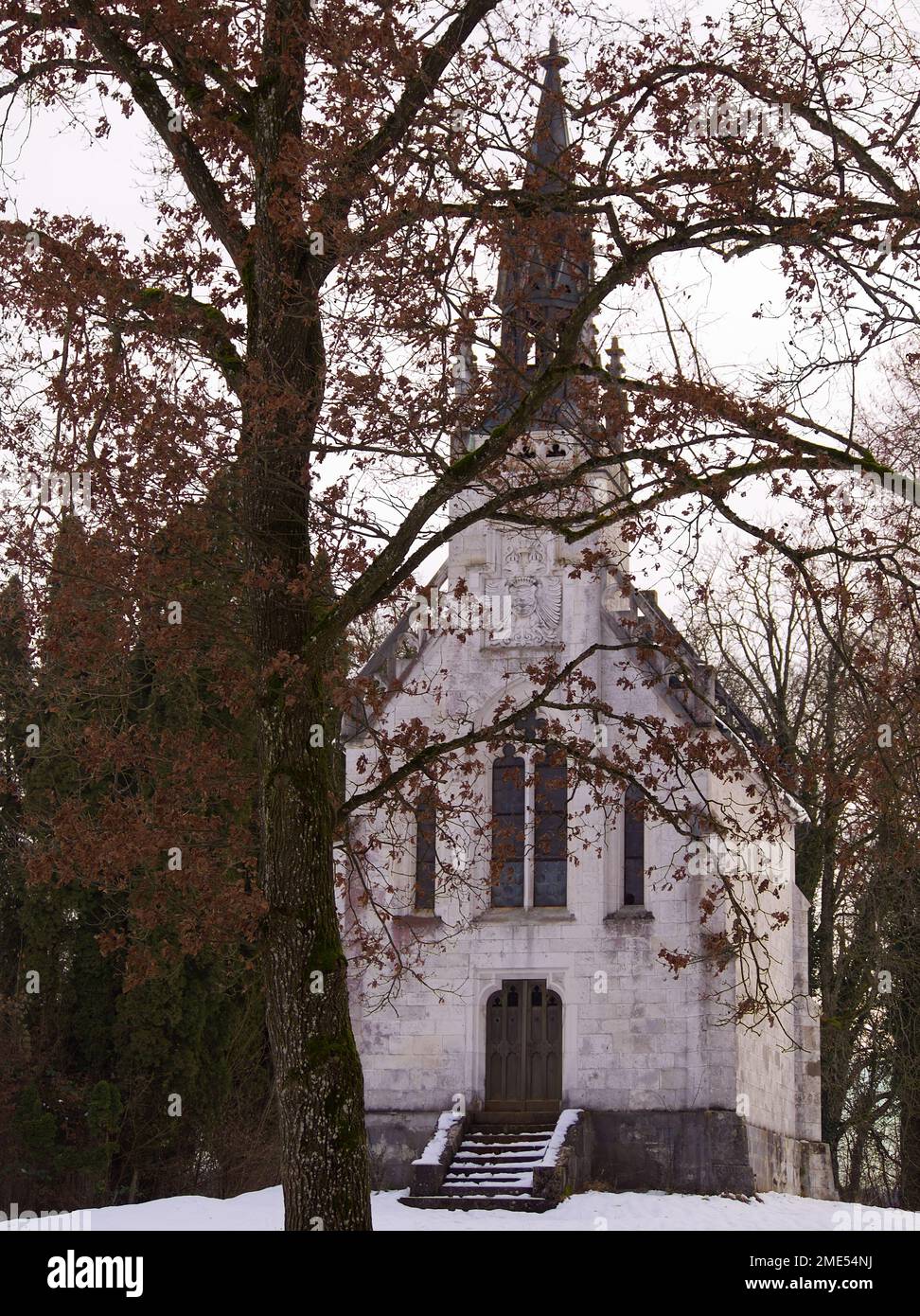 Catholic church in wintertime, Germany Stock Photo - Alamy