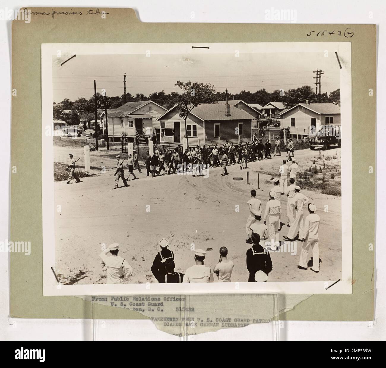 German prisoners, captured after the sinking of their submarine by the ...