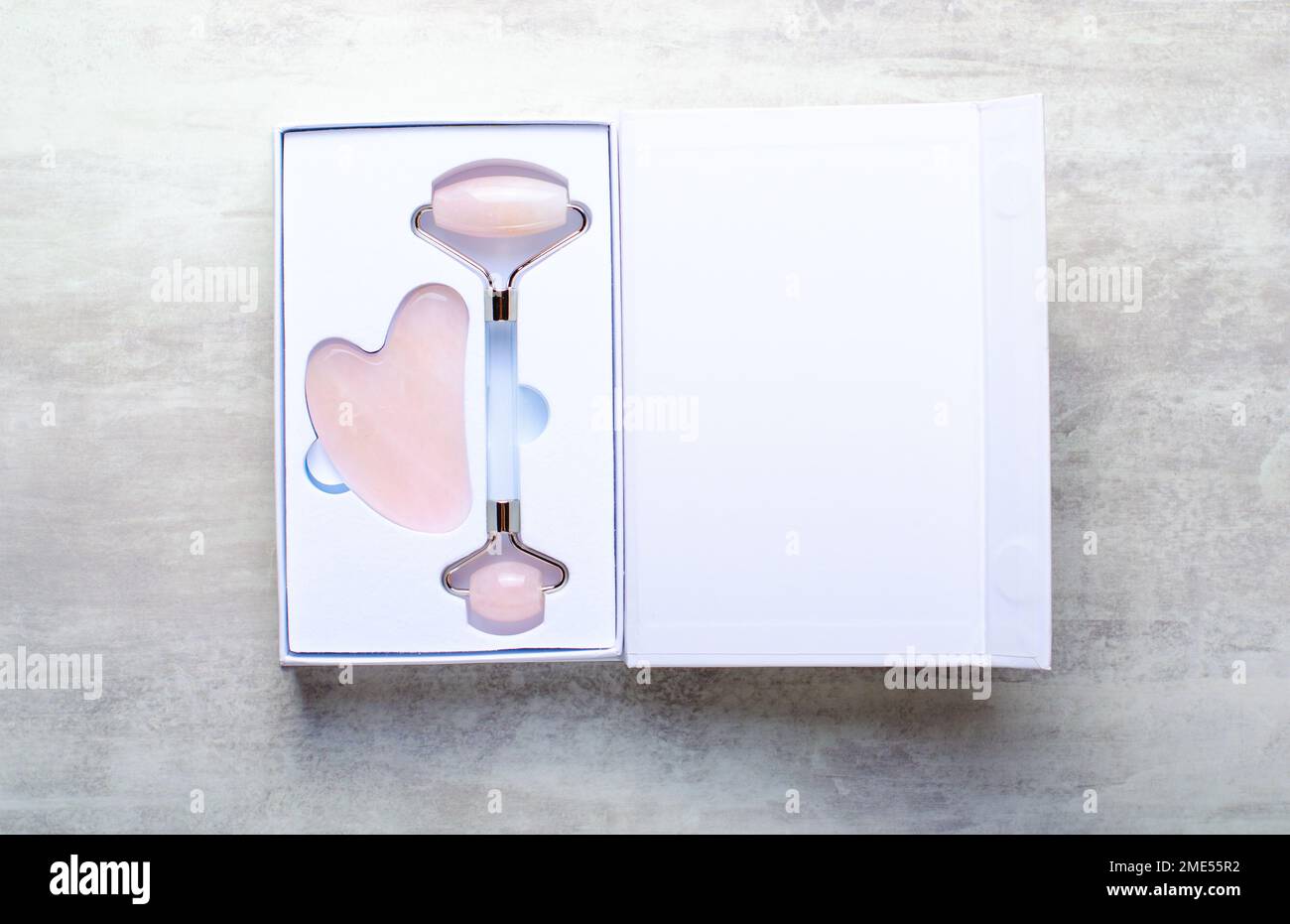 Rose Quartz Roller and Gua Sha Tool, Facial Lifting Scraping Massage ...