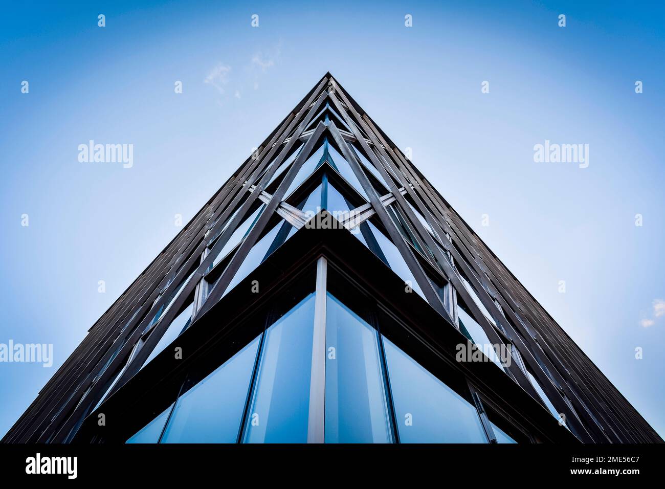 Netherlands, North Holland, Amsterdam, Corner of modern building Stock ...