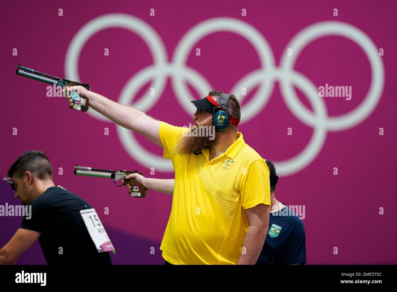 Daniel Repacholi, of Australia, competes in the men's 10-meter air ...