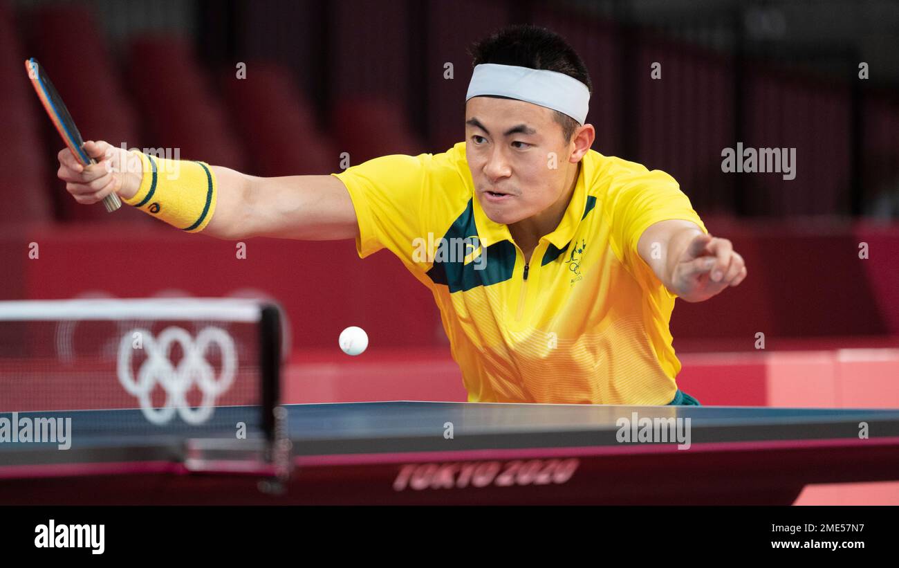 Australia's Hu Heming in action at the 2020 Summer Olympics, Saturday ...