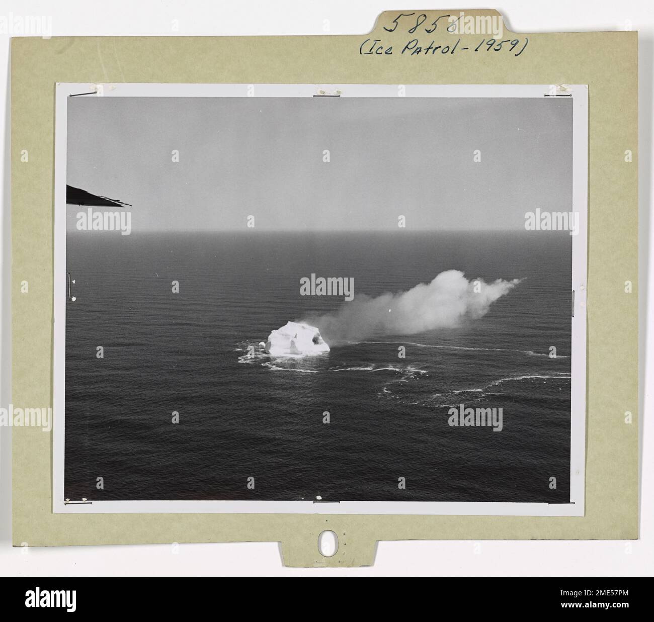 A Coast Guard UF-20 plane releases a petrol incendiary bomb onto an ...