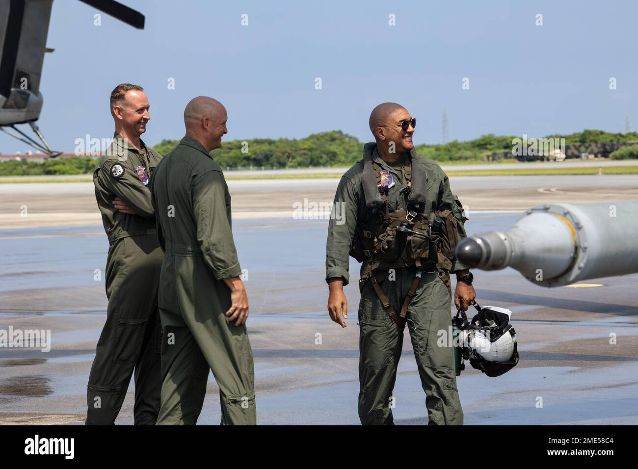 U.S. Marine Corps Maj. Gen. Brian W. Cavanaugh, right, commanding ...