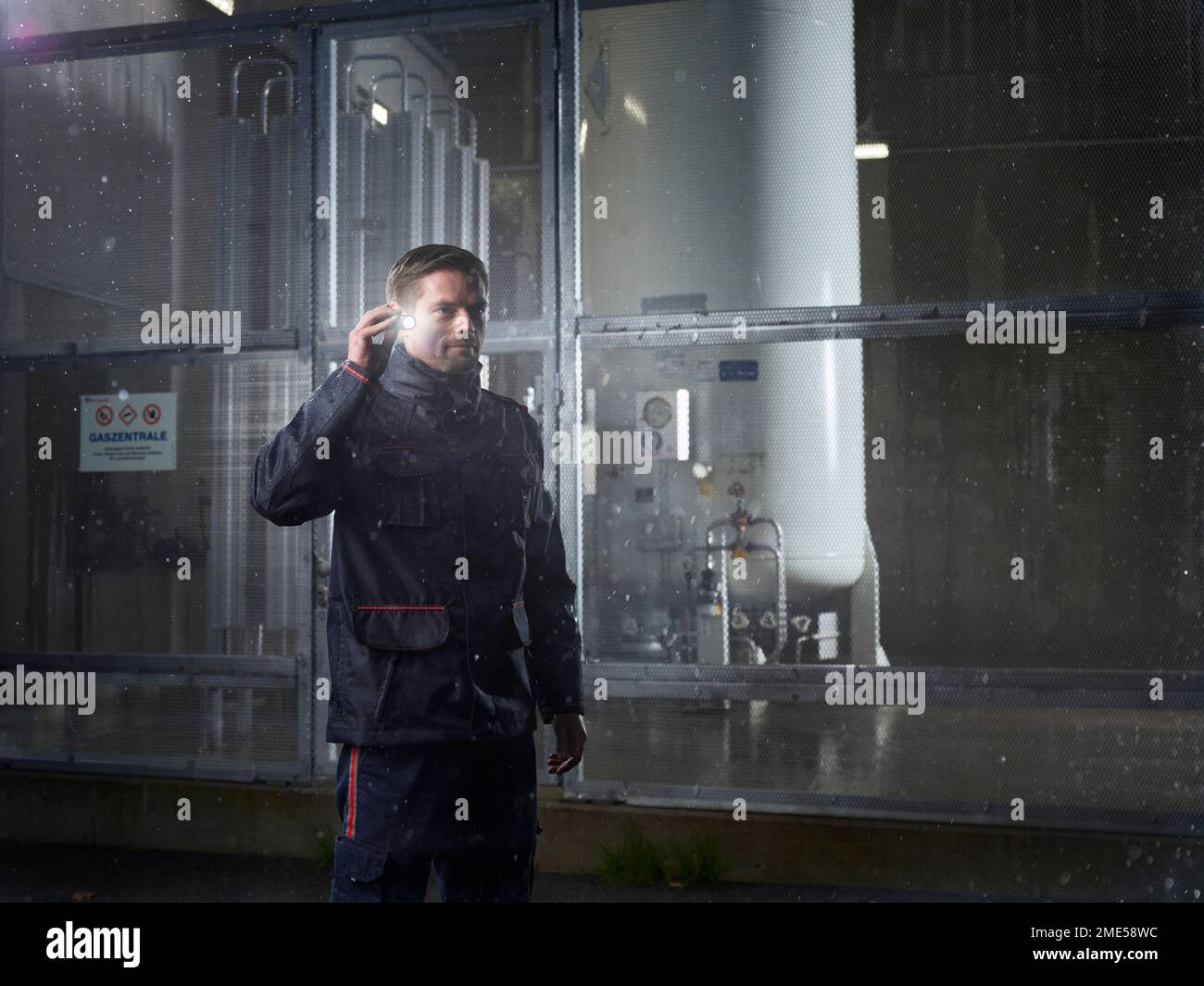 Man shining torch hi-res stock photography and images - Alamy