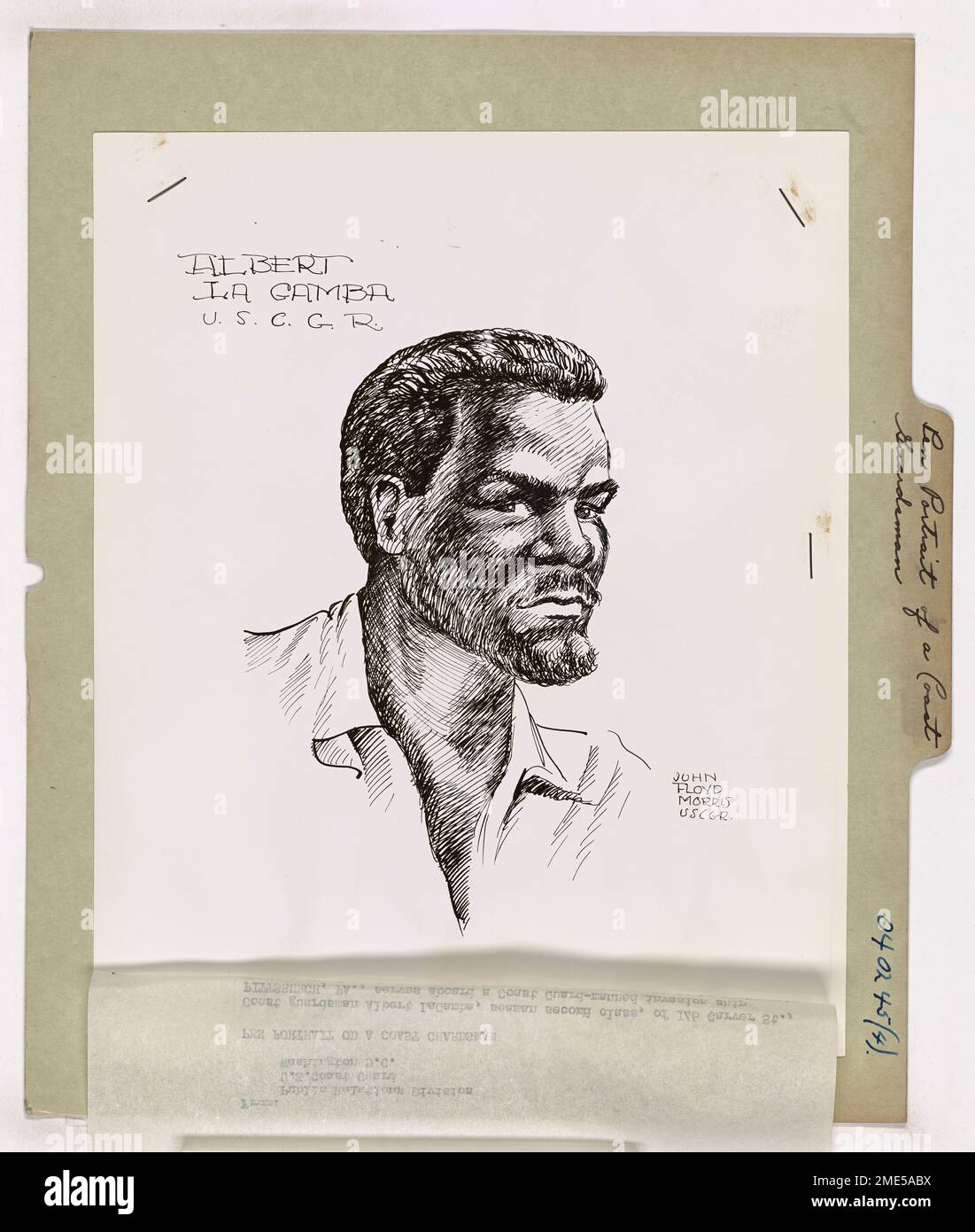 A pen portrait of Coast Guardsman Albert LaGamba, created by Coast ...