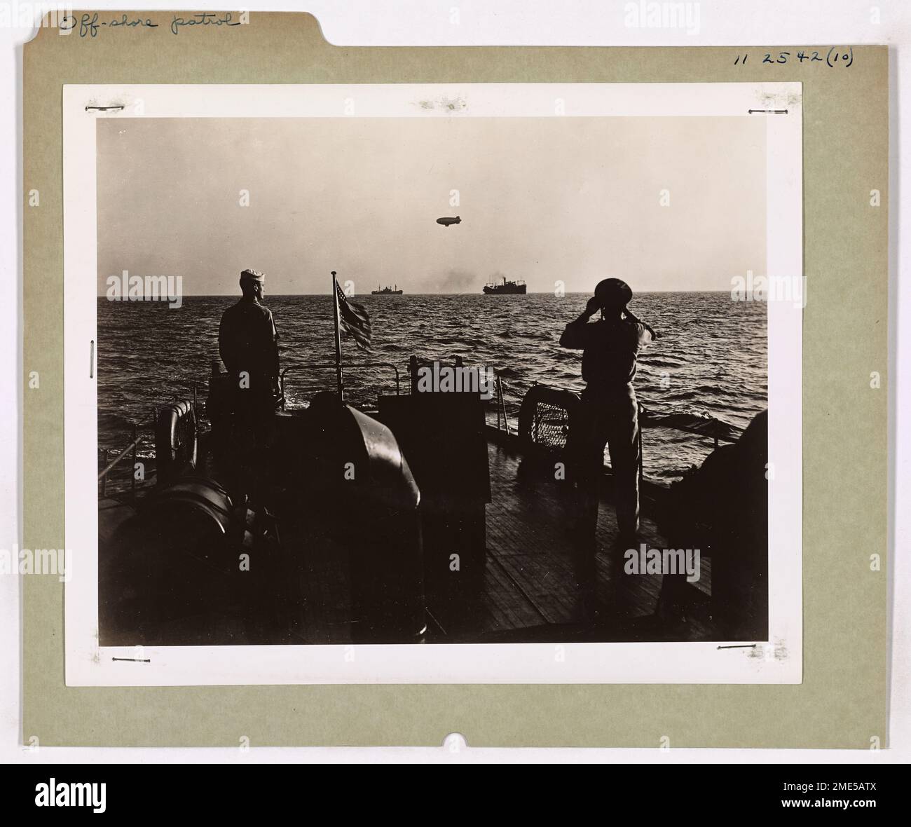 A U.S. Coast Guard patrol craft monitors the return of convoy ships to ...