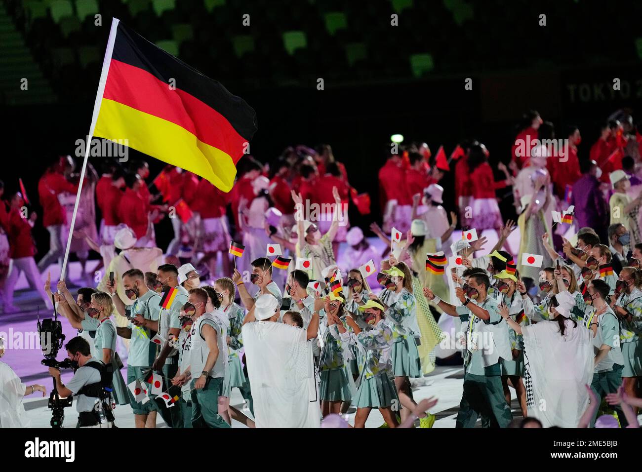 Athletes from Germany walk during the opening ceremony in the Olympic ...