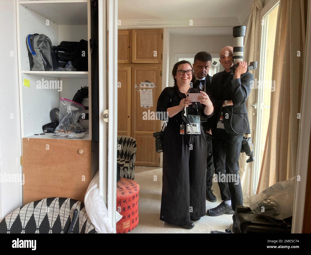 AP photographer's from left, Brynn Anderson, Vadim Ghirda, and Vianney ...