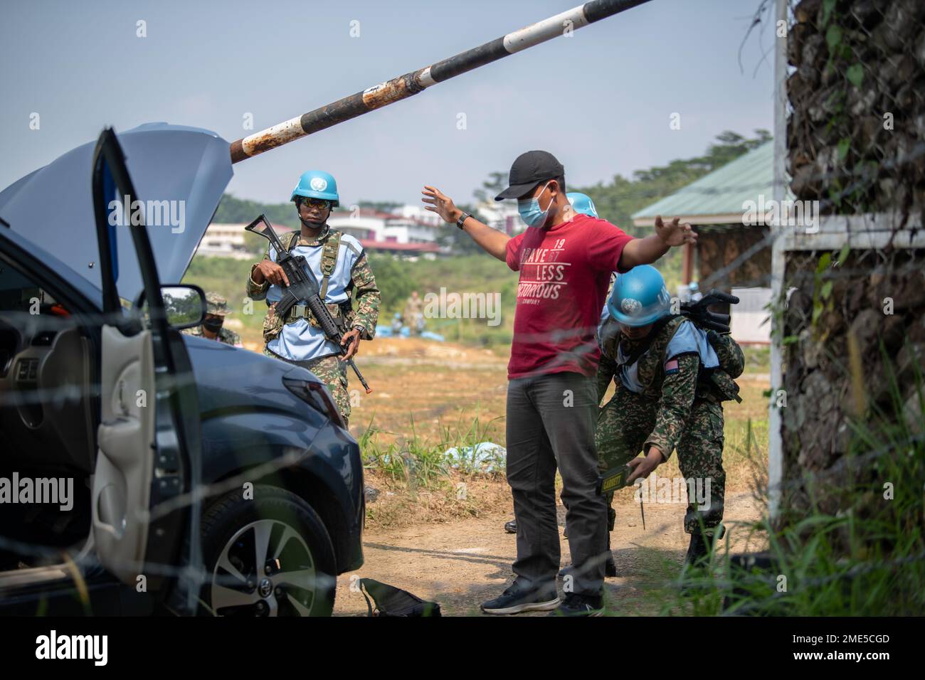 Malaysian Army Soldiers conduct training on protection and control of ...