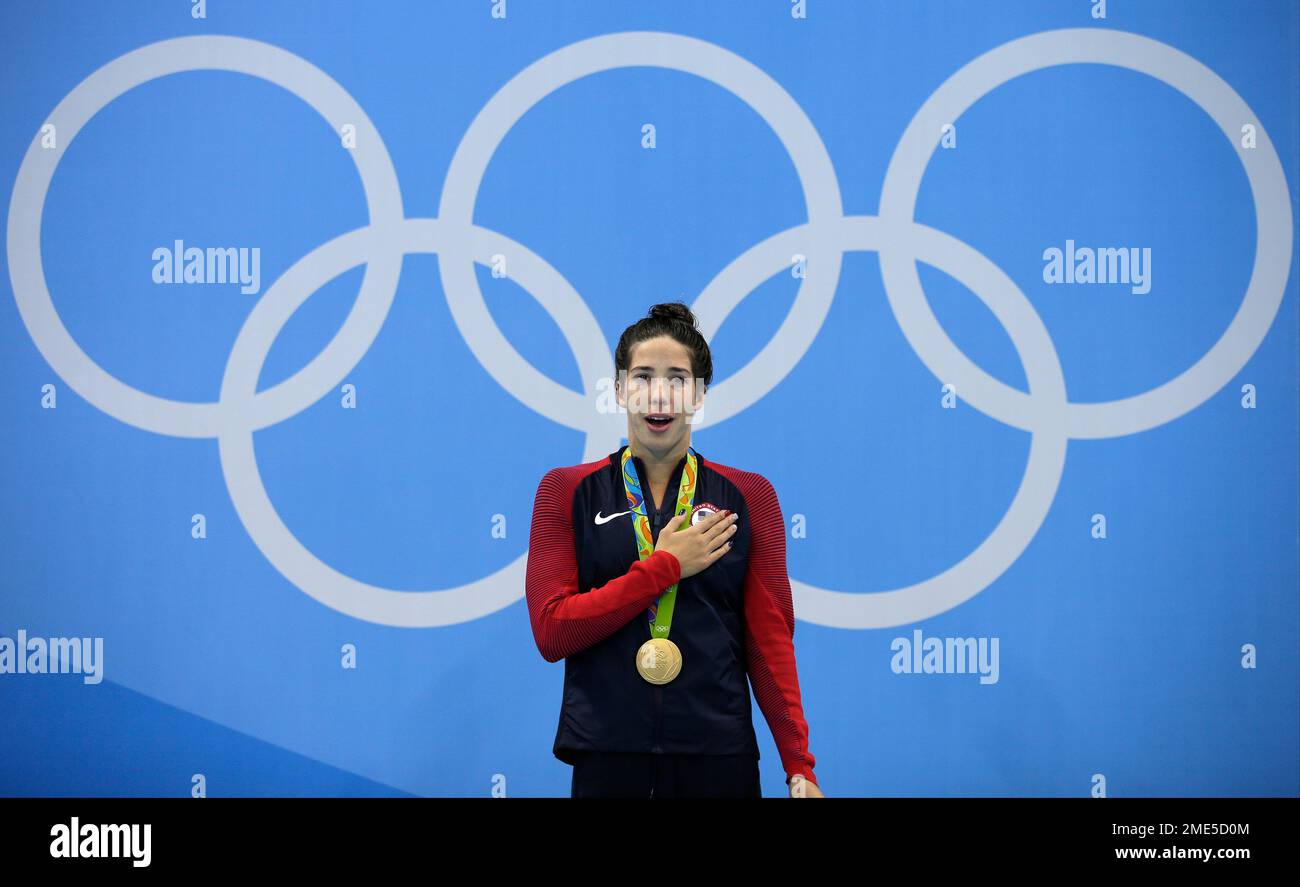 FILE - In this Aug. 12, 2016 file photo, United States' Maya DiRado ...
