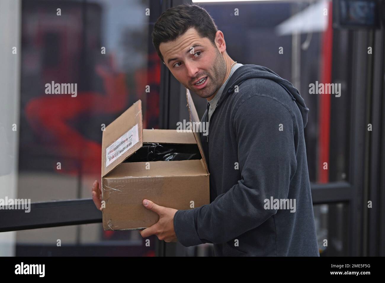 Cleveland Browns quarterback Baker Mayfield performs during a ...