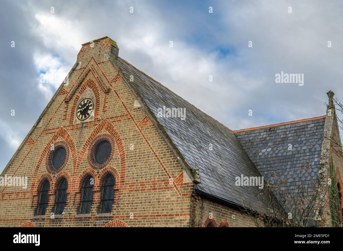 Architectural detail, facade of an English Methodist church Stock Photo ...