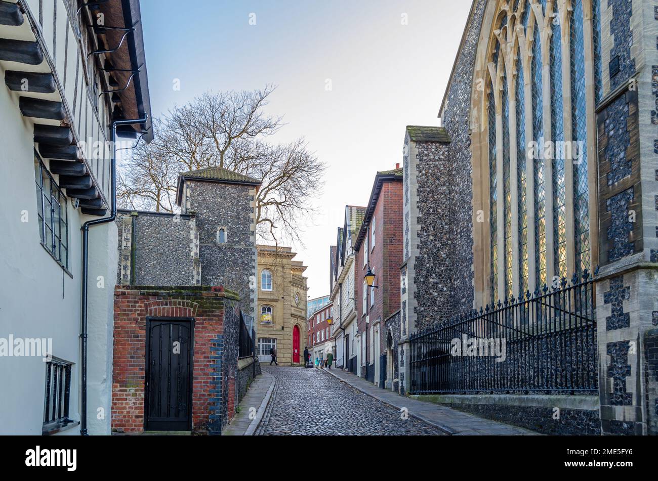 Architecture in the old town of Norwick, Norfolk, England, United ...