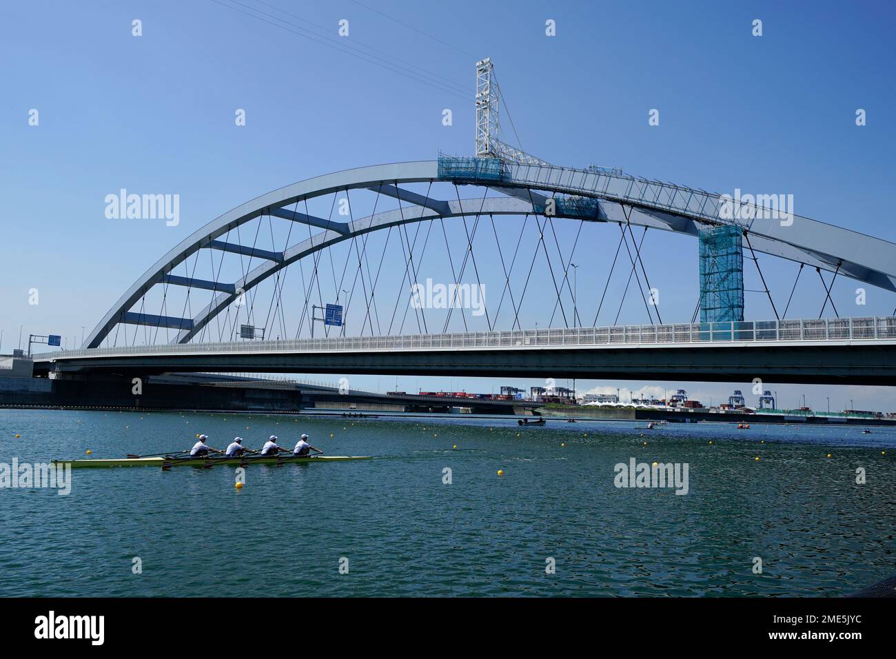 Rowers train at the Sea Forest Waterway ahead of the 2020 Summer ...