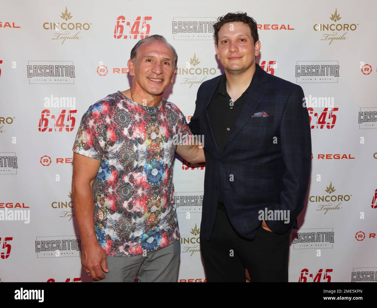 Boxer Ray Mancini, left, and son, actor Leonardo Mancini, right, attend ...