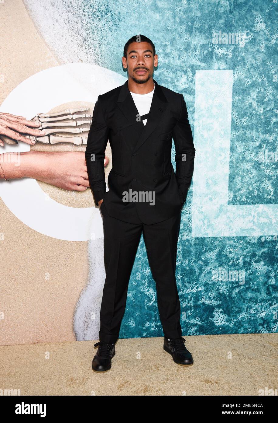 Actor Aaron Pierre attends the world premiere of "Old" at Rose Theater ...
