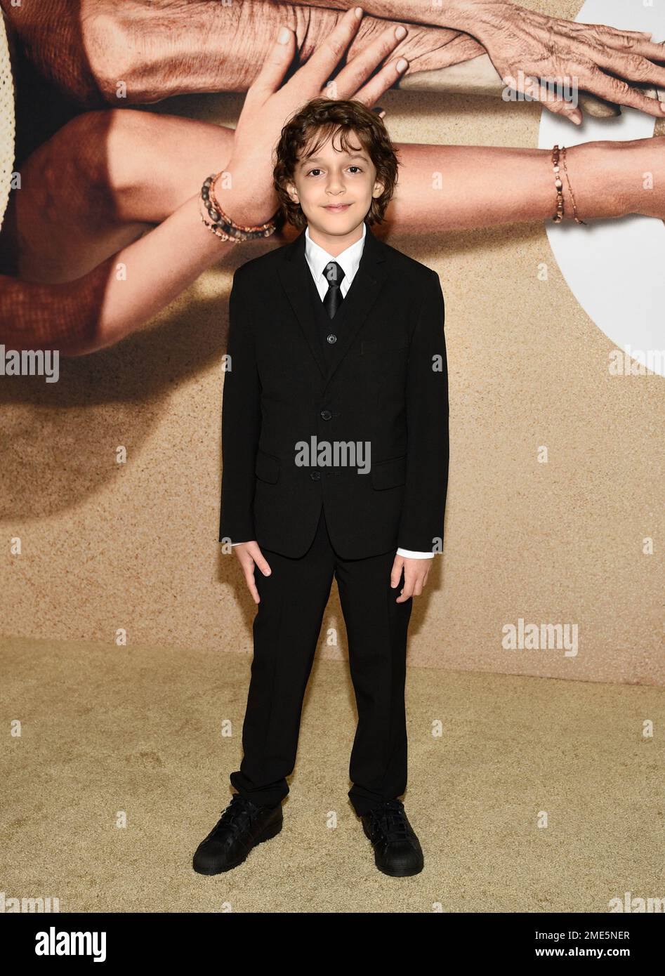 Actor Nolan River attends the world premiere of "Old" at Rose Theater ...
