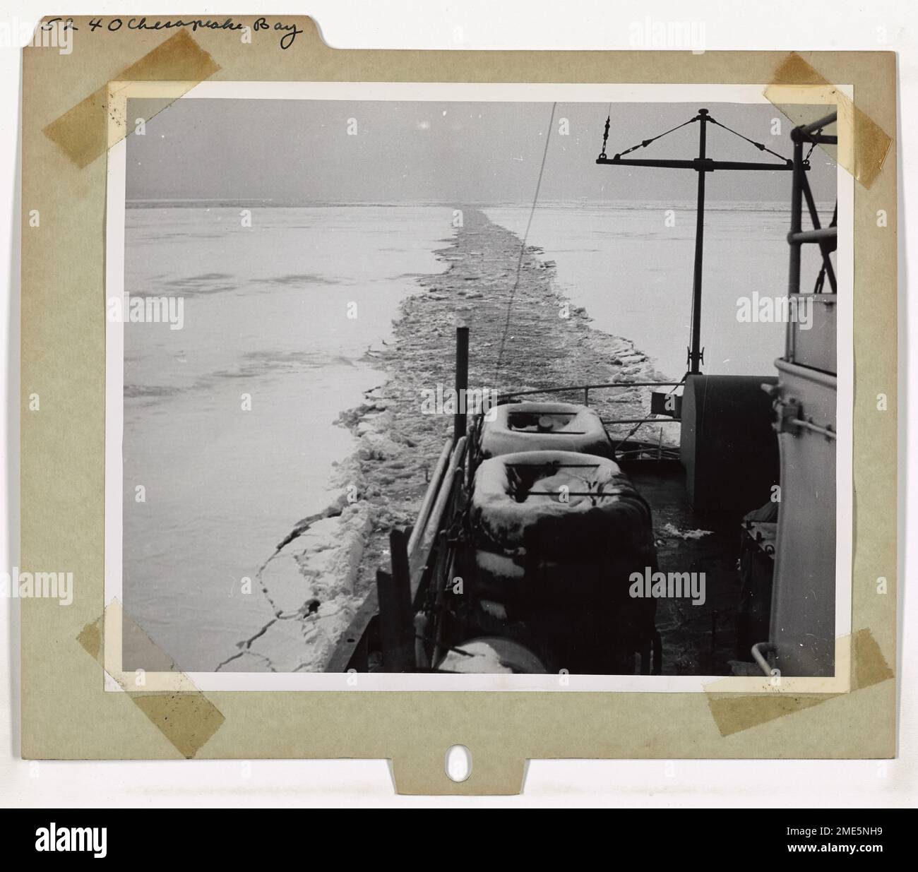 The Coast Guard icebreaker Apalachee pushes through a narrow, hard-won ...