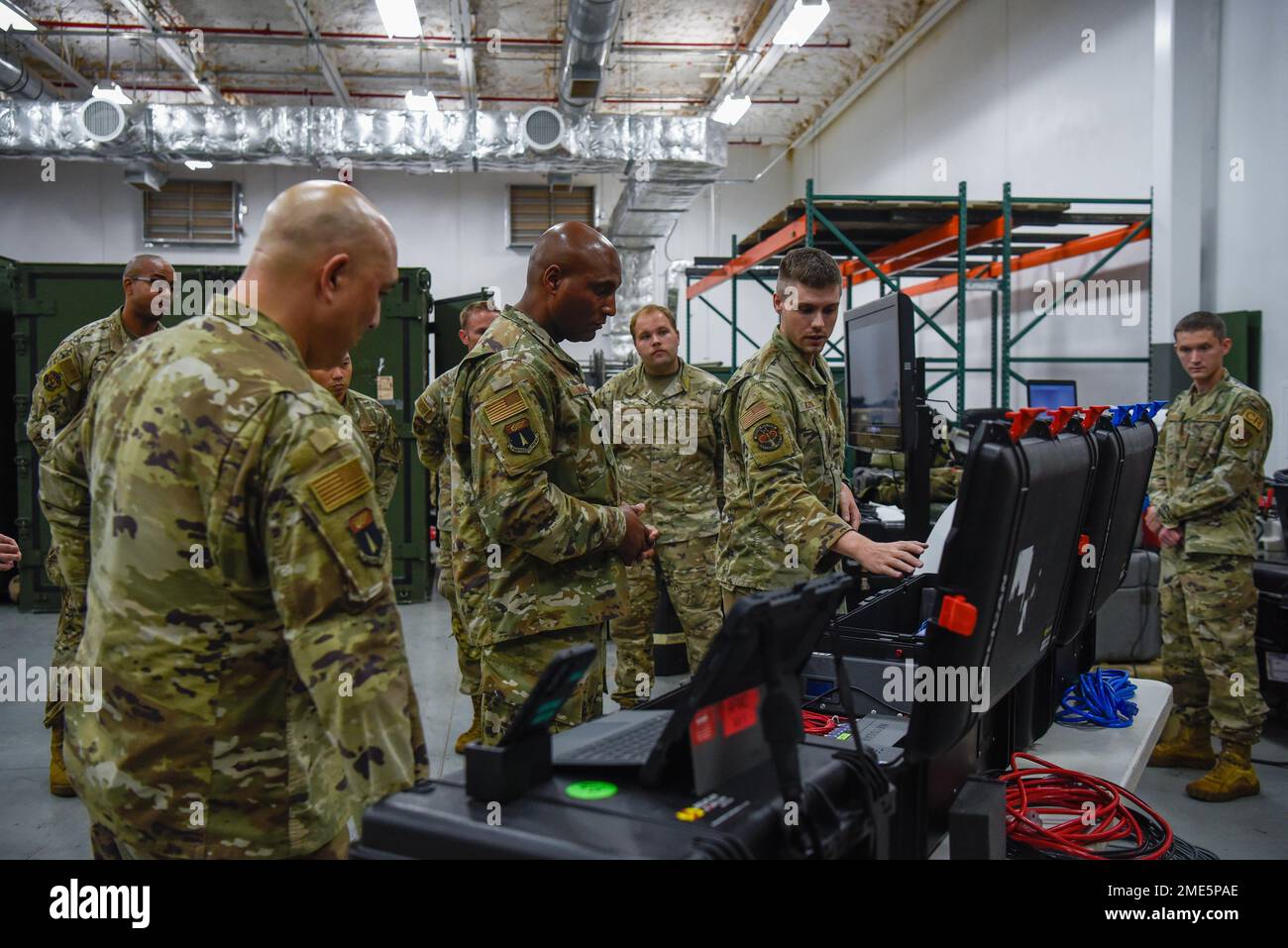 U.S. Air Force Team Andersen Airmen with the 644th Combat Communication ...