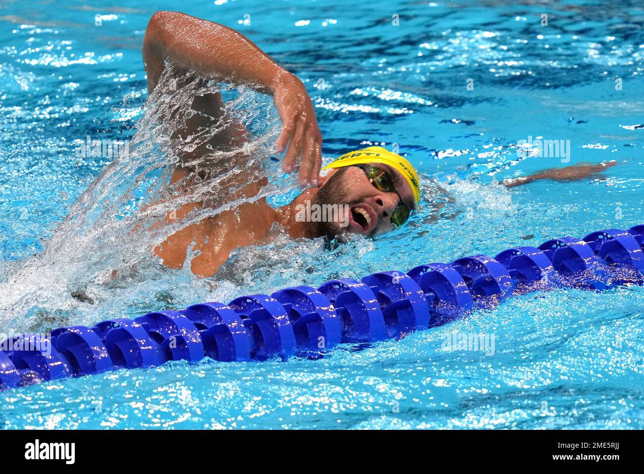 Zac Incerti of Australia exercises during a swimming training session ...