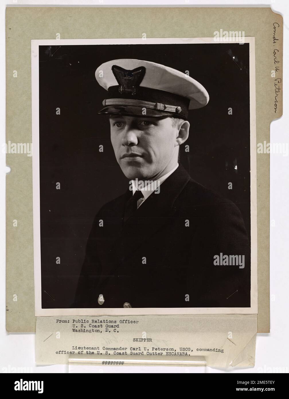 Skipper. Lieutenant Commander Carl U. Peterson, USCG, commanding ...