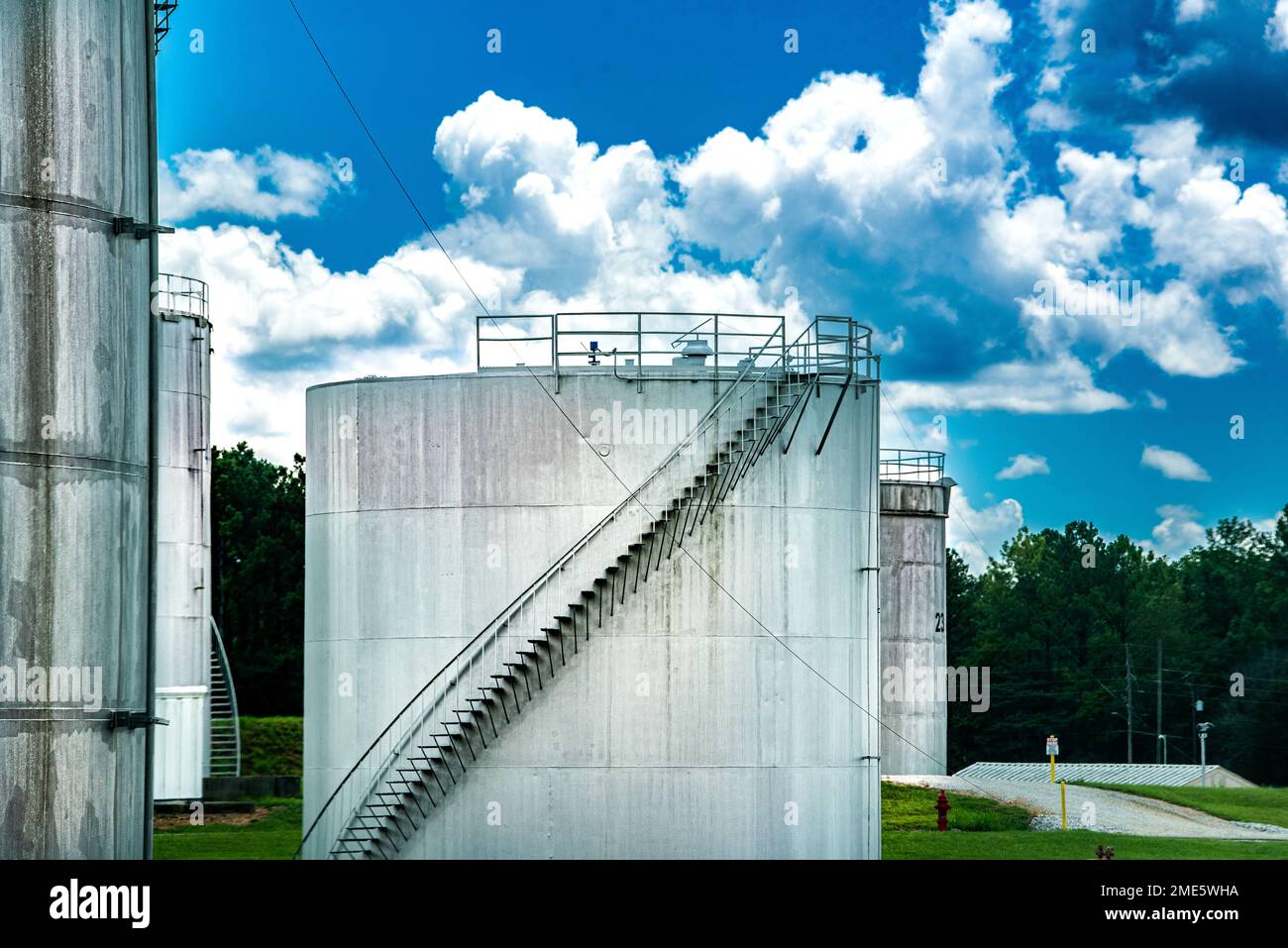 Petroleum oil distillates Fuel Storage Tanks Stock Photo - Alamy