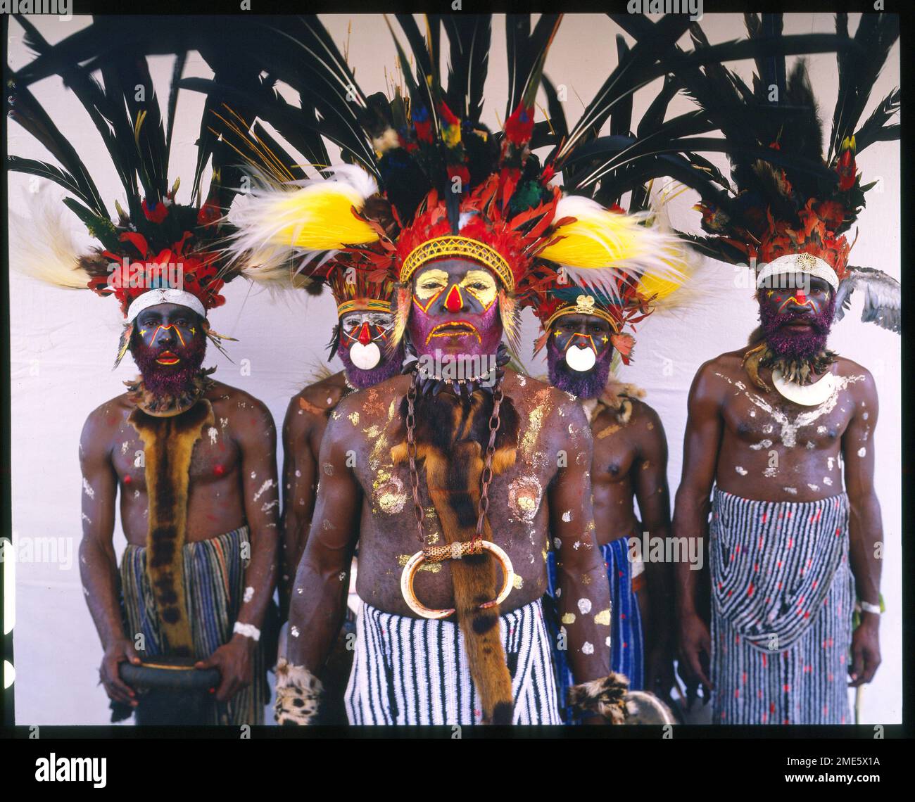 Men of Ayi Village, Wahgi Valley, Western Highlands, Papua New Guinea ...