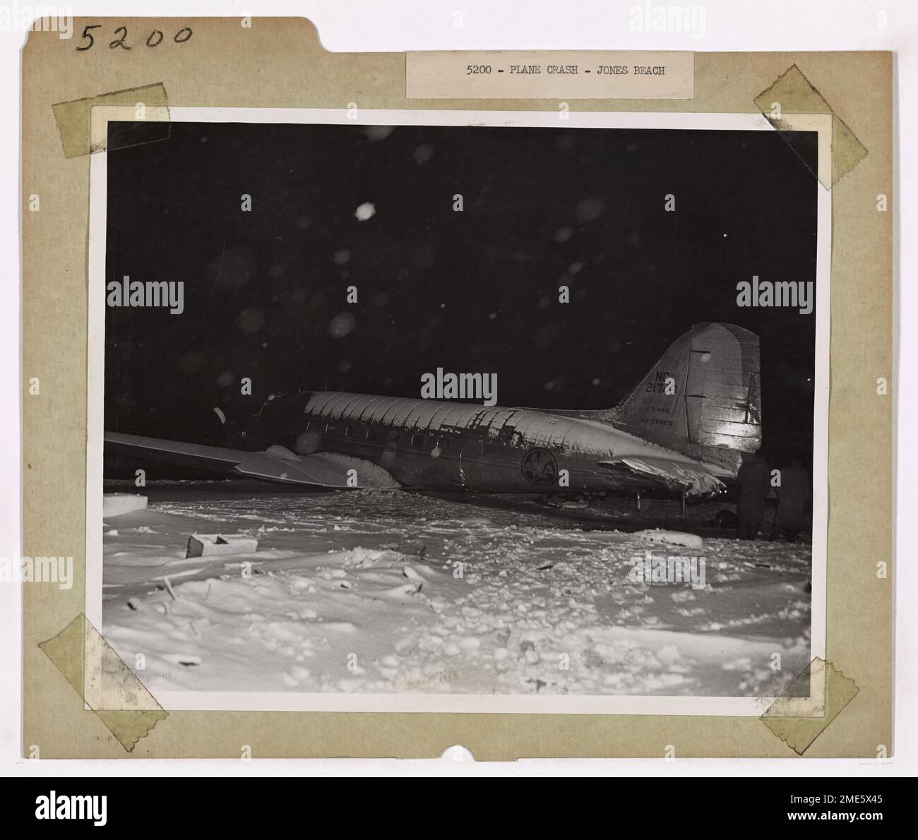 Plane Crash. This image depicts the overall general view of an American ...