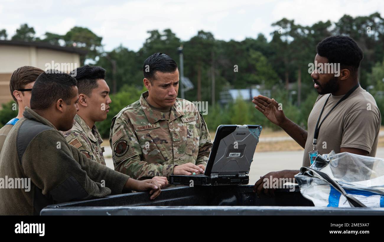 U.S. Air Force personnel from the 435th Contingency Response Squadron ...