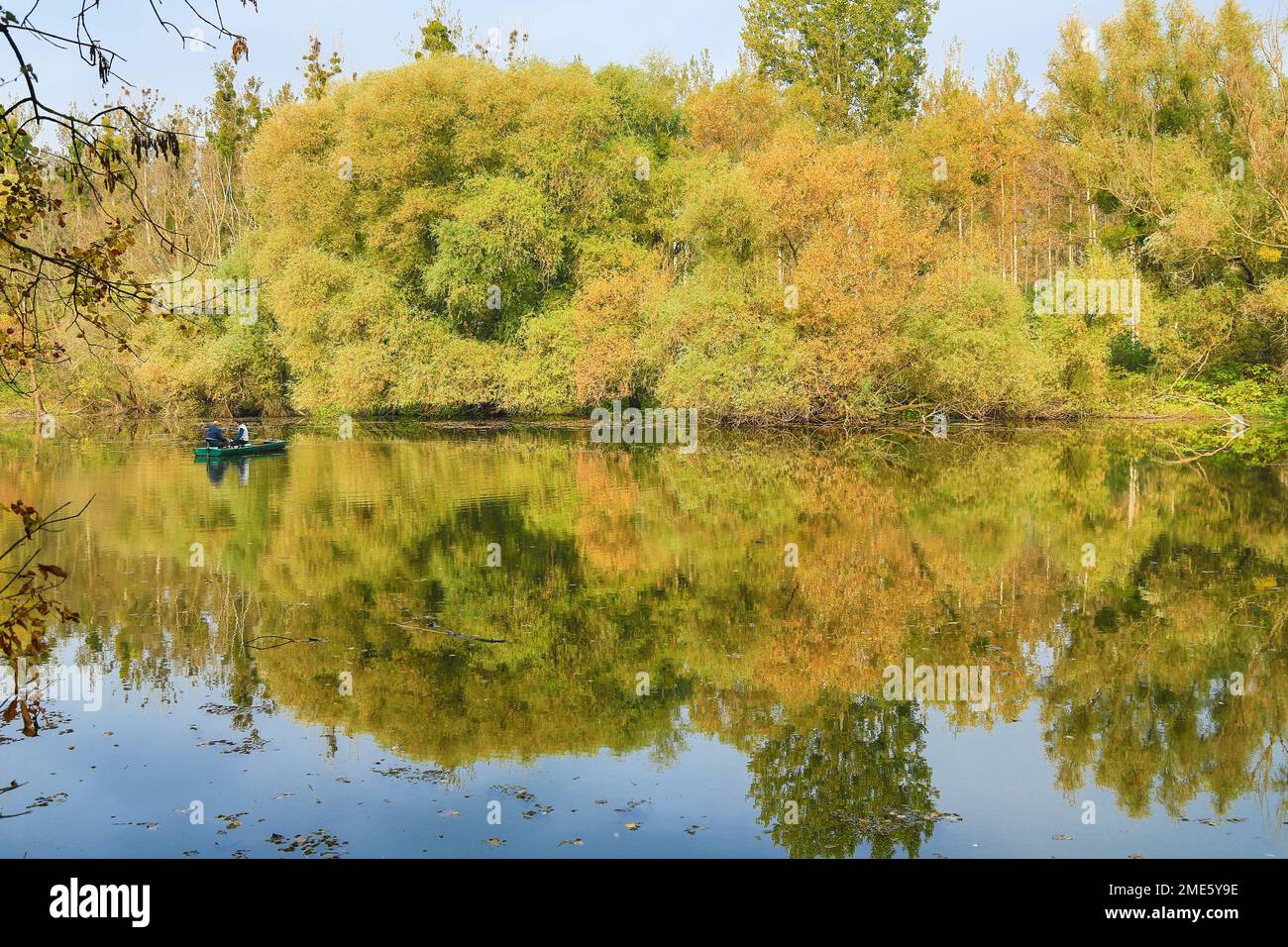 Fishing on River Bodrog (Tokaj region Stock Photo - Alamy