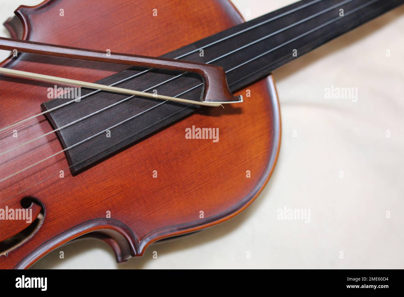 Wooden violin body in brown color Stock Photo - Alamy